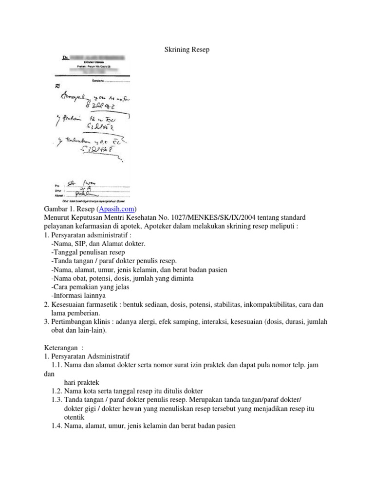 Skrining Resep | PDF