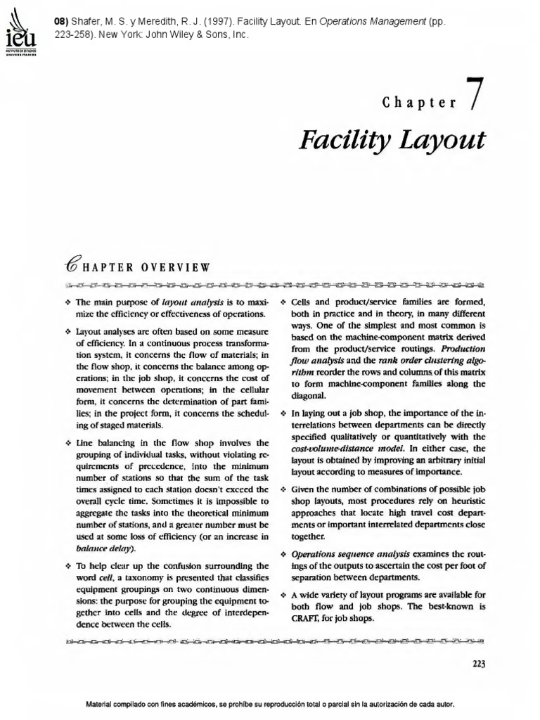 Facility Layout | PDF