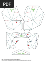 3D Human Skull Papercraft Template | PDF | Adhesive | Conservation And ...