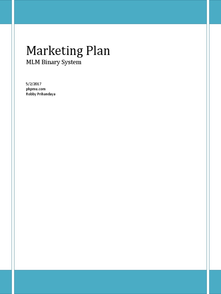 Marketing Plan: MLM Binary System | PDF