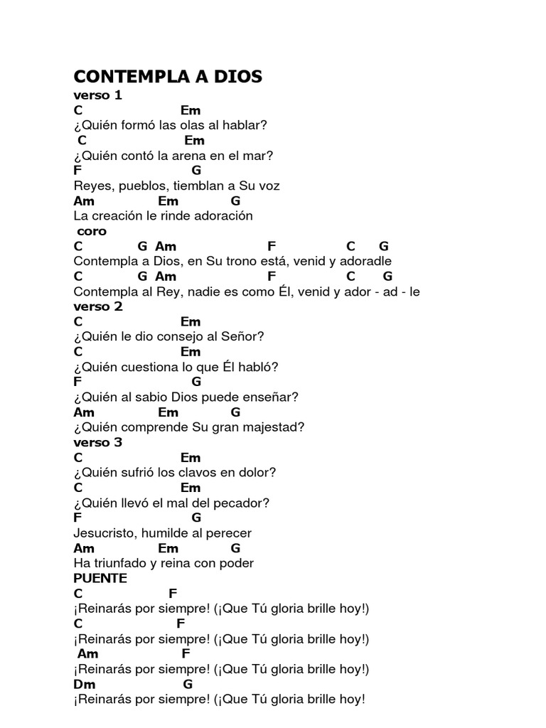 Contempla A Dios | PDF