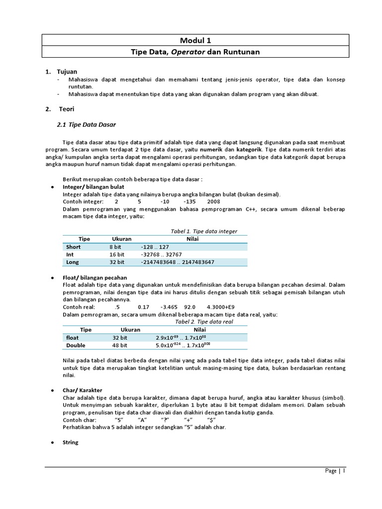 Modul Praktikum Algoritma | PDF | Metode & Bahan Ajar | Komputer