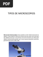 Tipos de Microscopios | PDF | Microscopio | Óptica