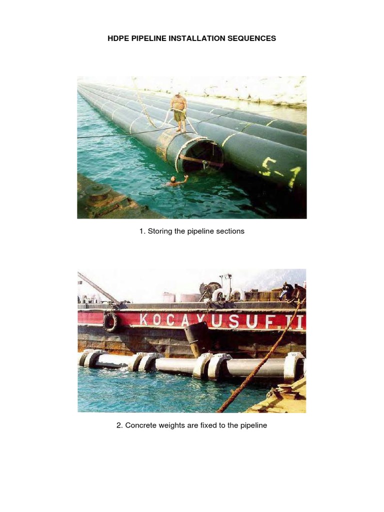 HDPE Pipeline Installation Sequences | PDF