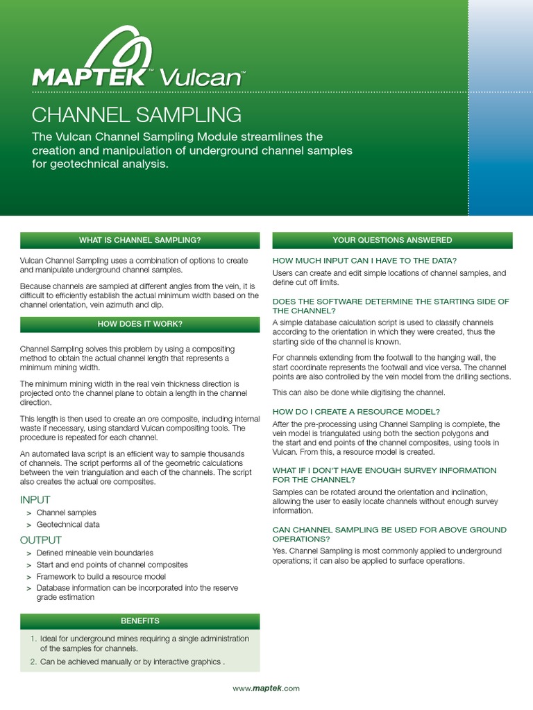 Maptek Vulcan Channel Sampling | PDF | Fault (Geology) | Databases