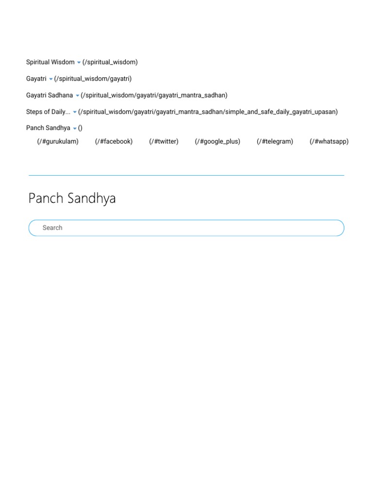 Panch Sandhya Rituals Guide | PDF | Mantra | Breathing