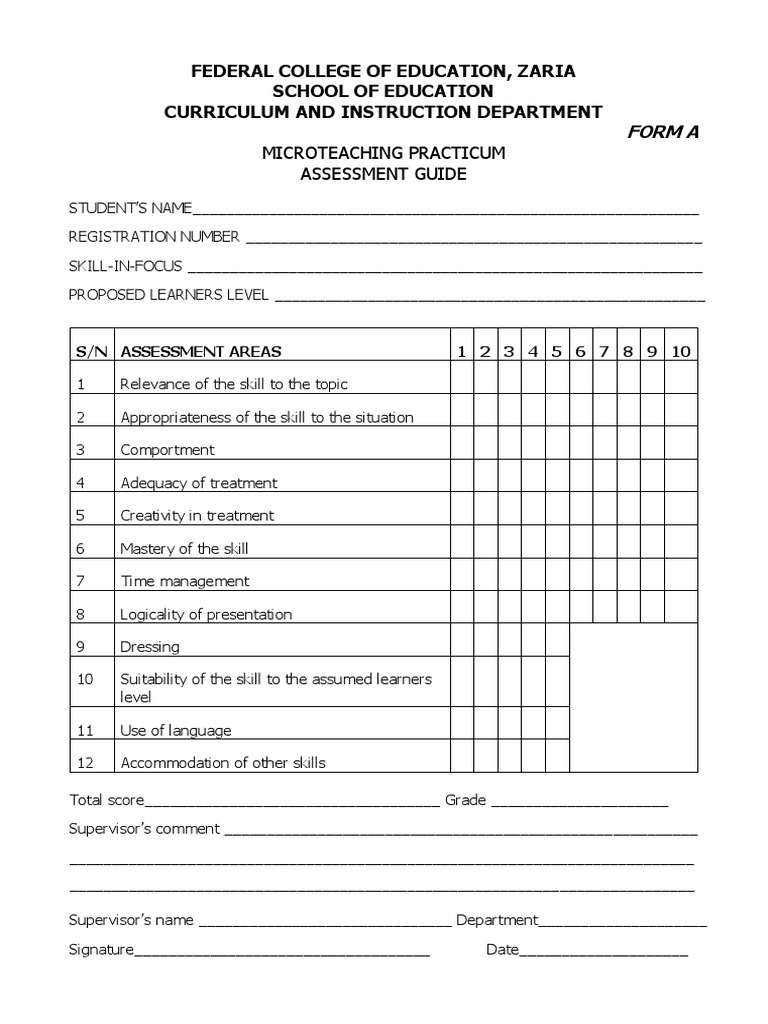 Microteaching Practicum Guide | PDF