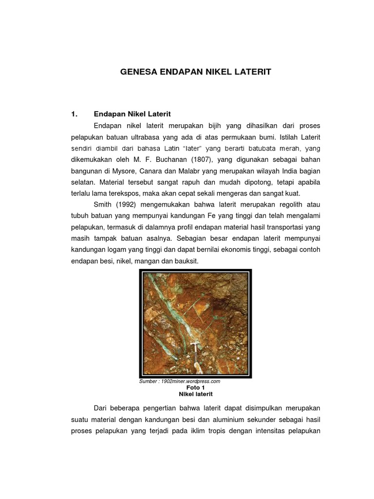 Genesa Endapan Nikel Laterit | PDF