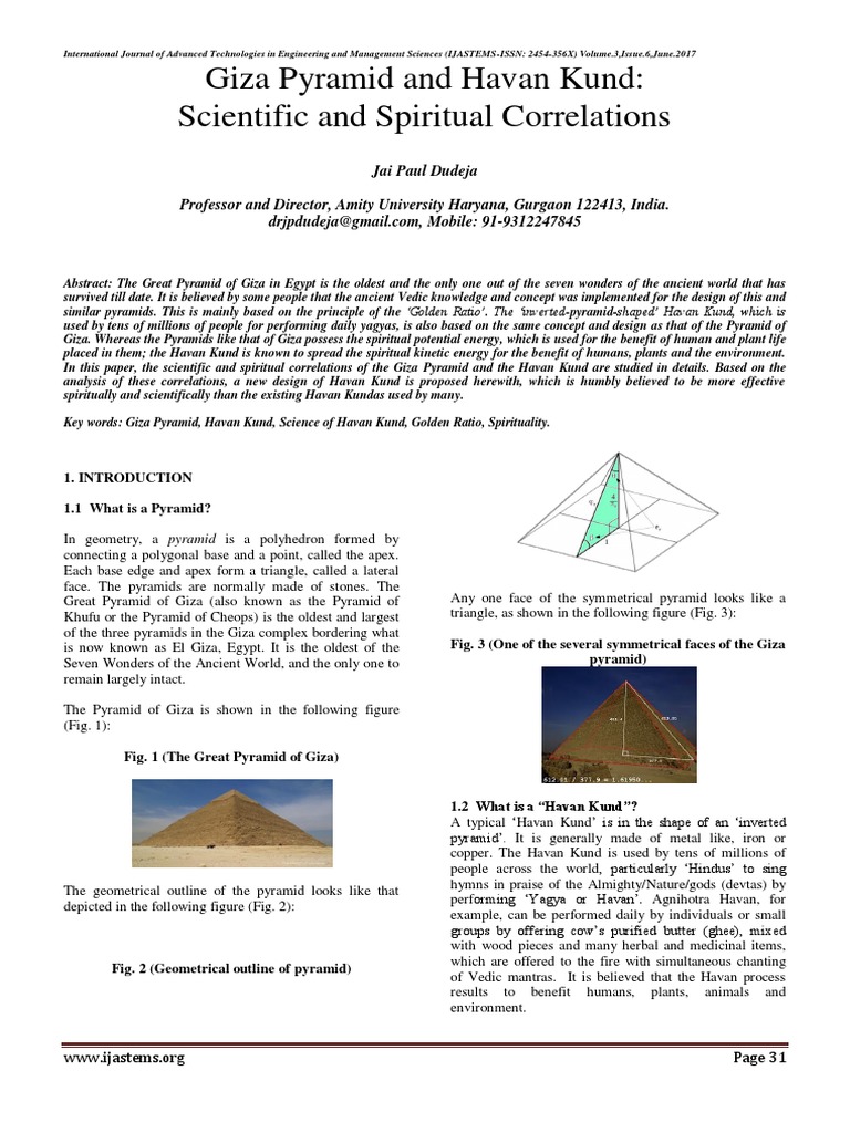 Giza Pyramid and Havan Kund | PDF | Geometry | Trigonometric Functions