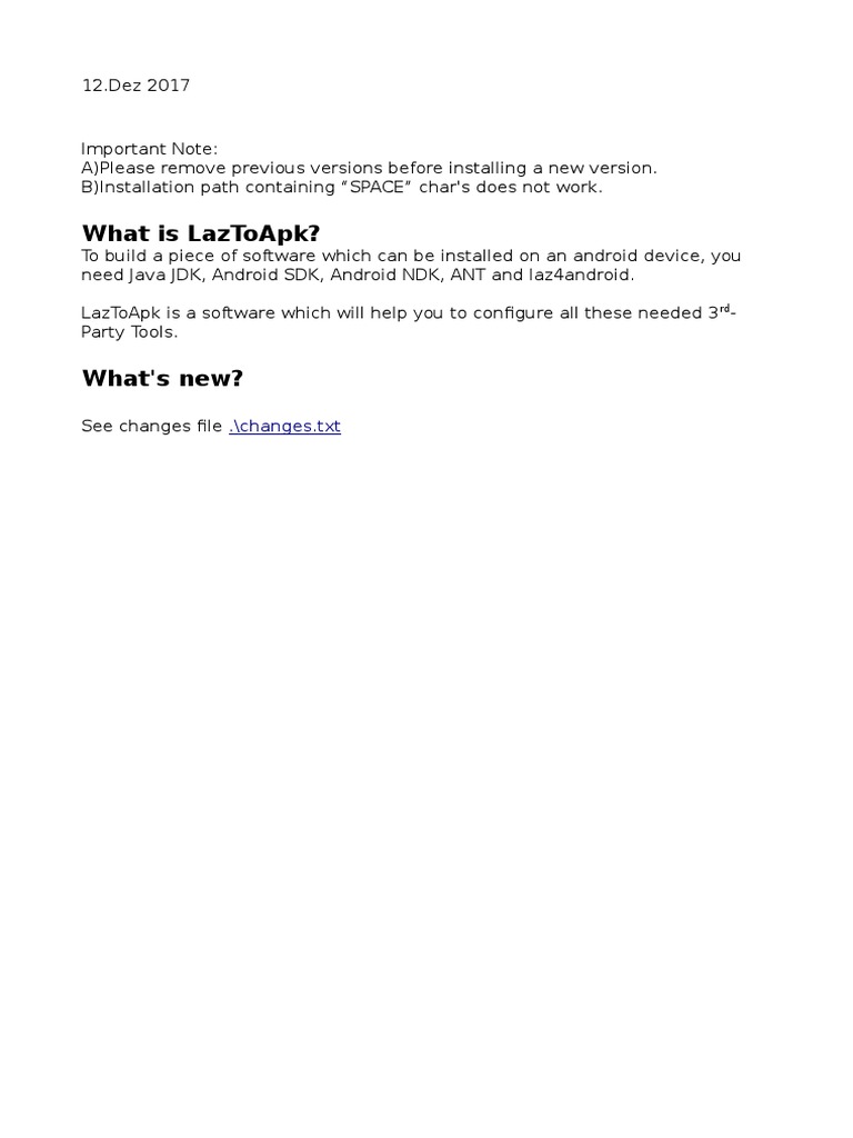 Setup the Tools to Create an Android App with Lazarus/Free Pascal | PDF ...