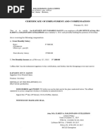 Certificate of Employment WITH COMPENSATION | PDF