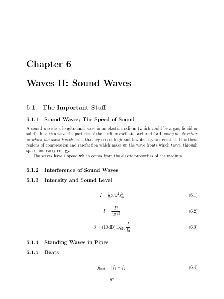 Waves 2 (Sound Waves) - Theraja | PDF | Sound | Waves