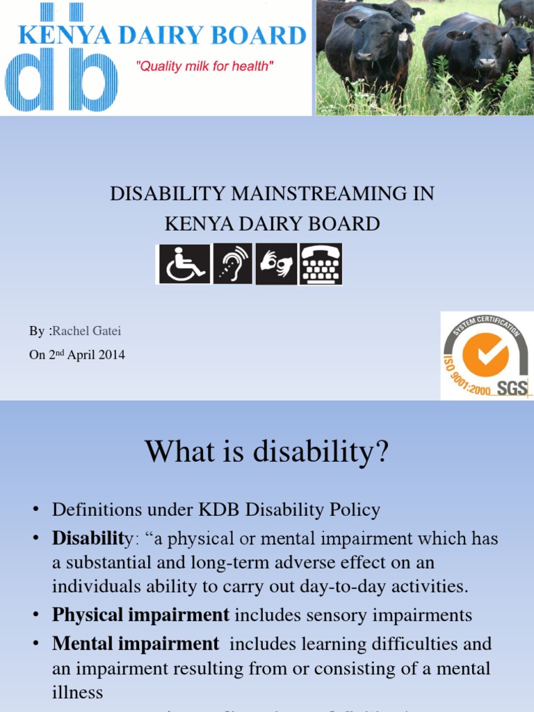 Disability Mainstreaming Presentation | PDF | Disability | Inclusion ...