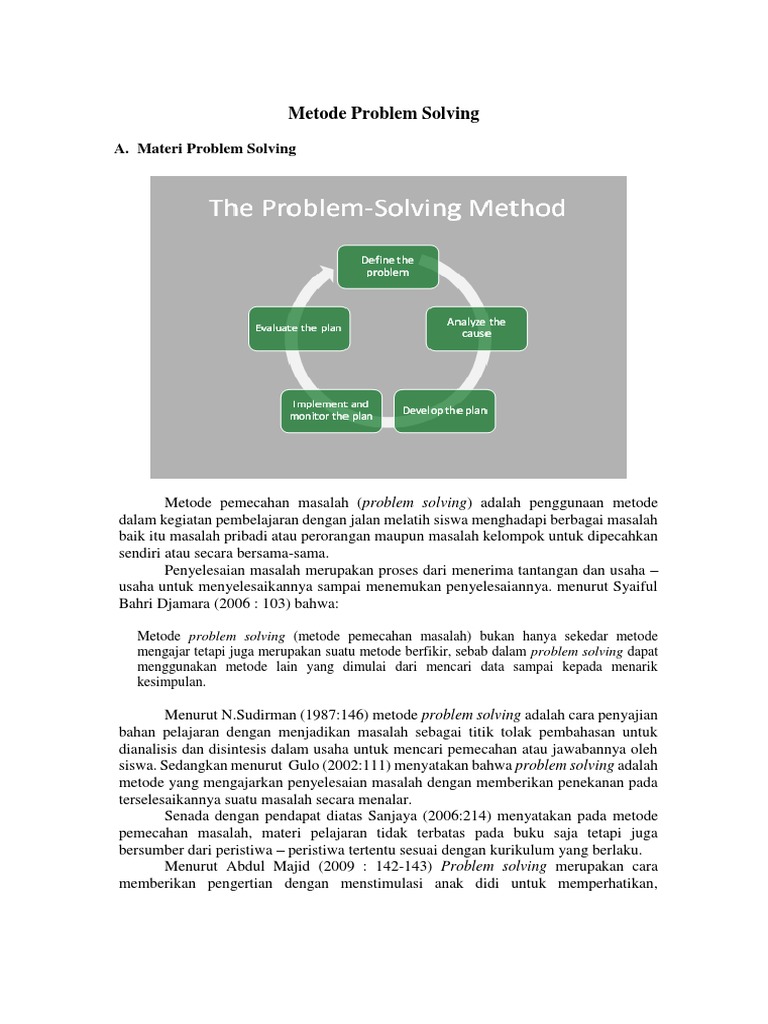 Metode Problem Solving | PDF