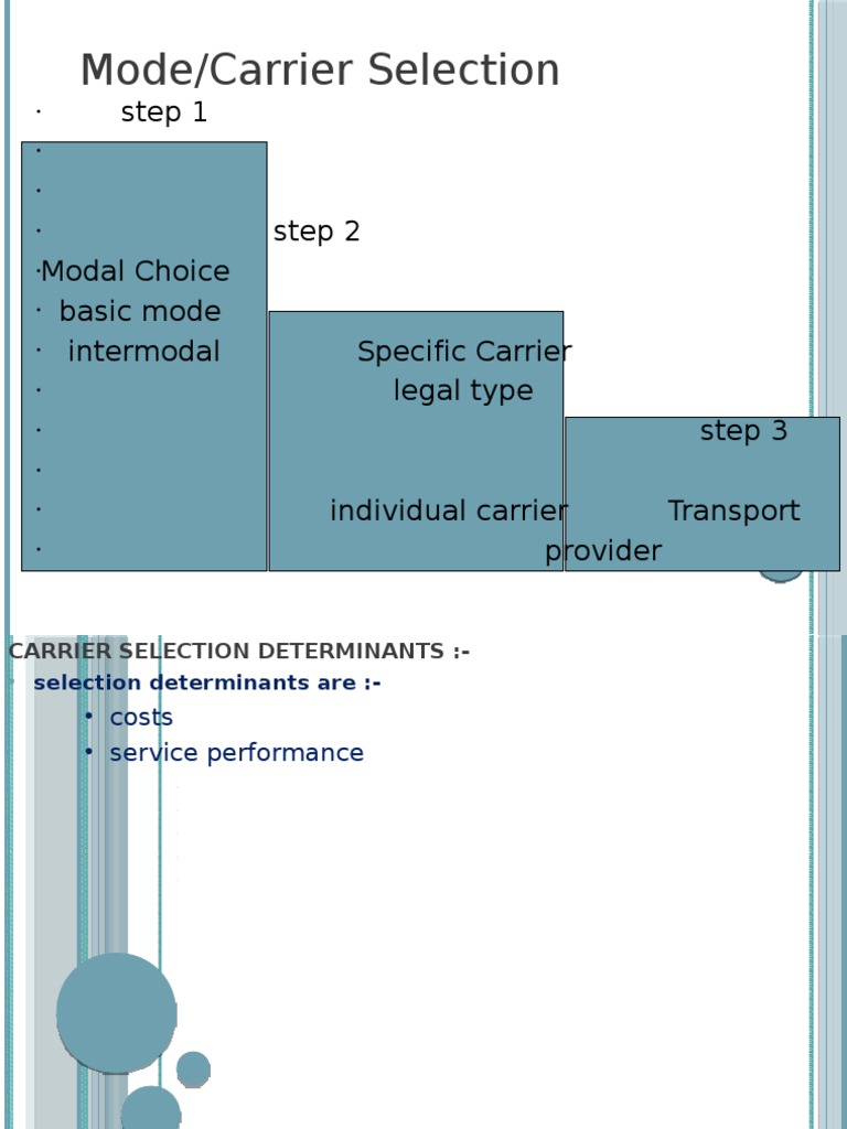 Carrier Selection in Transportation | PDF | Cargo | Containerization