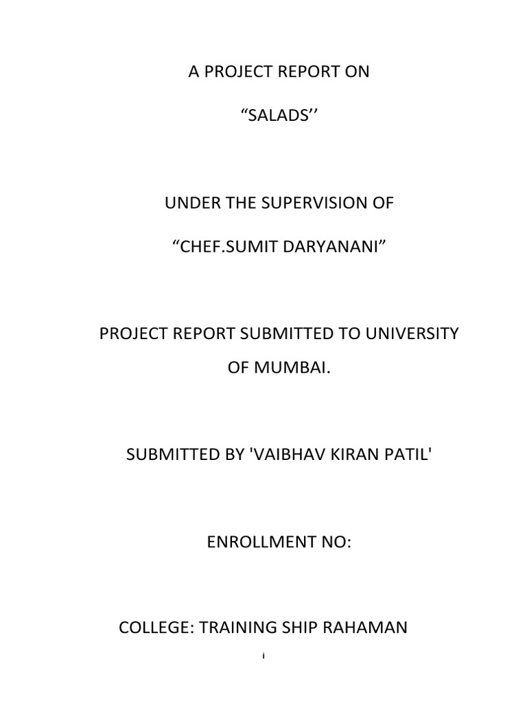 Salads Project 1 | PDF | Salad | Food And Drink