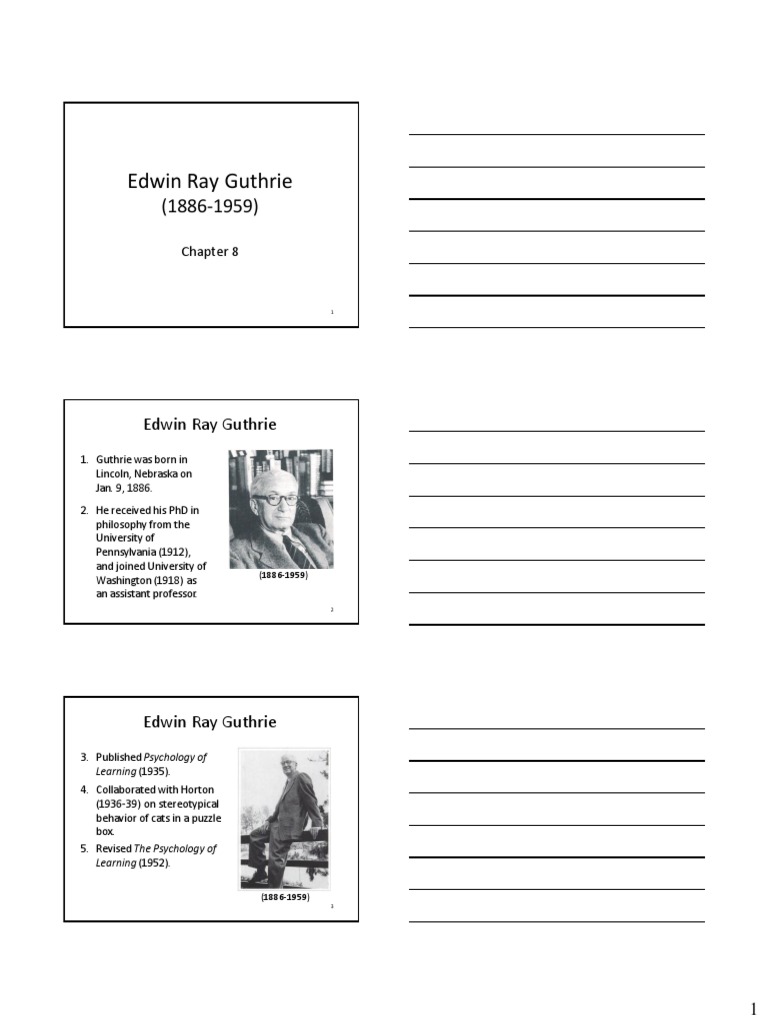 5 Guthrie | PDF | Classical Conditioning | Change