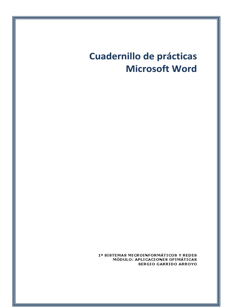 Cuadernillo Practicas Word - Completo | PDF | Microsoft Word | Microsoft