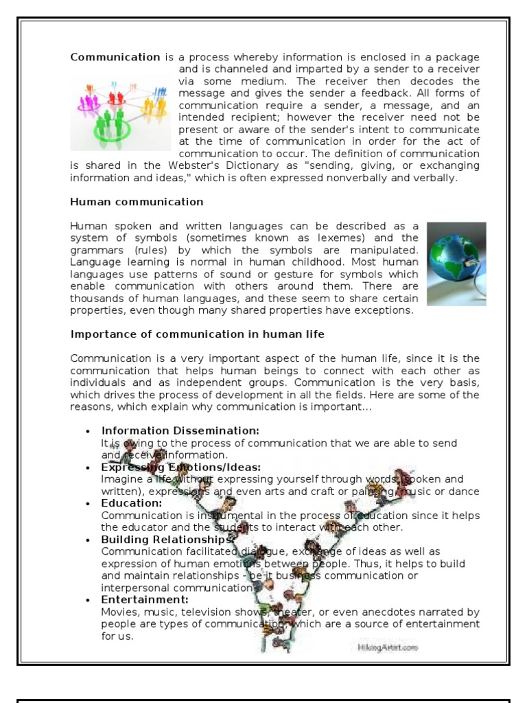 Importance of Effective Communication | PDF | Body Language | Nonverbal ...