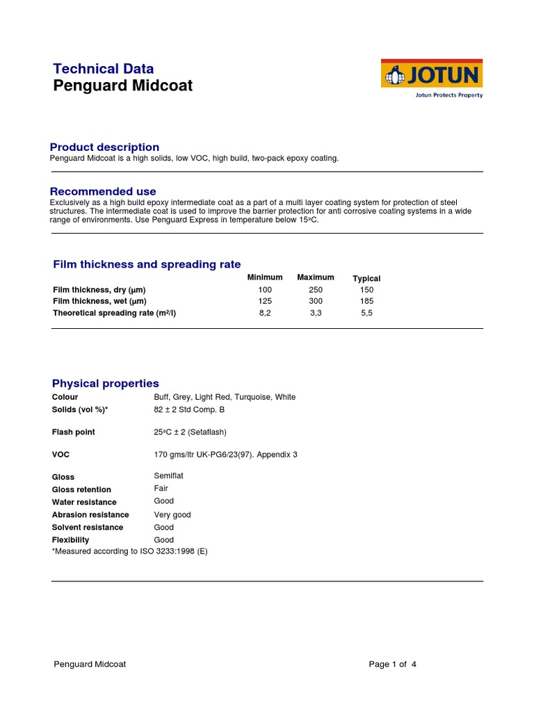 TDS - Penguard Midcoat - Issu.26.11.2010 PDF | PDF | Ventilation ...