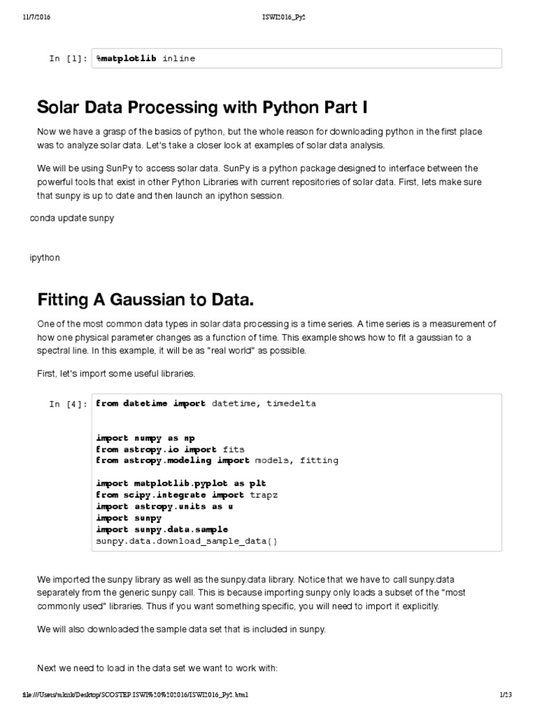 Michael Kirk ISWI2016 Py2 | PDF | Areas Of Computer Science | Computer Data