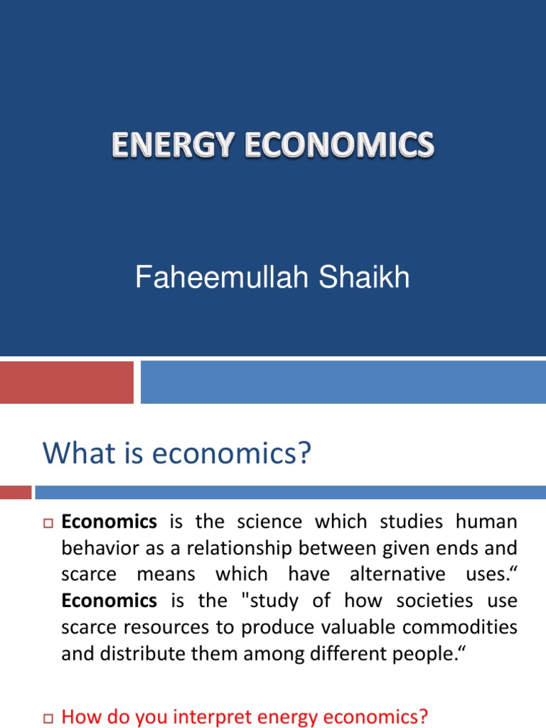 Energy Economics | Download Free PDF | Energy Industry | Economics
