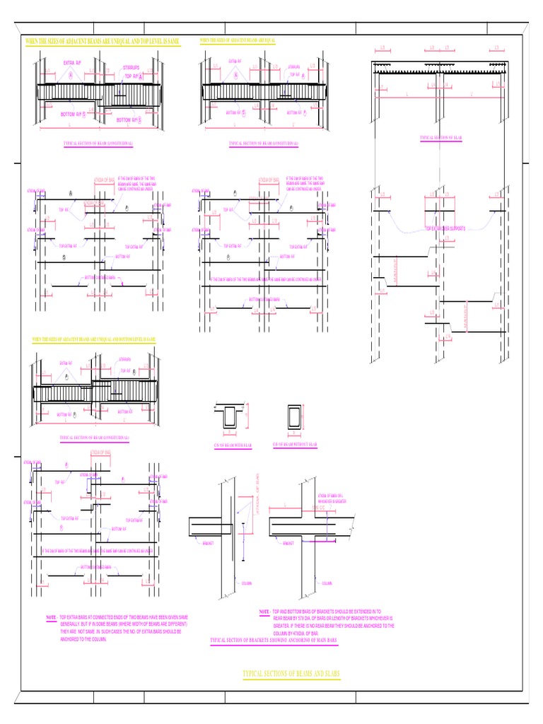 When The Sizes of Adjacent Beams Are Unequal and Top Level Is Same ...