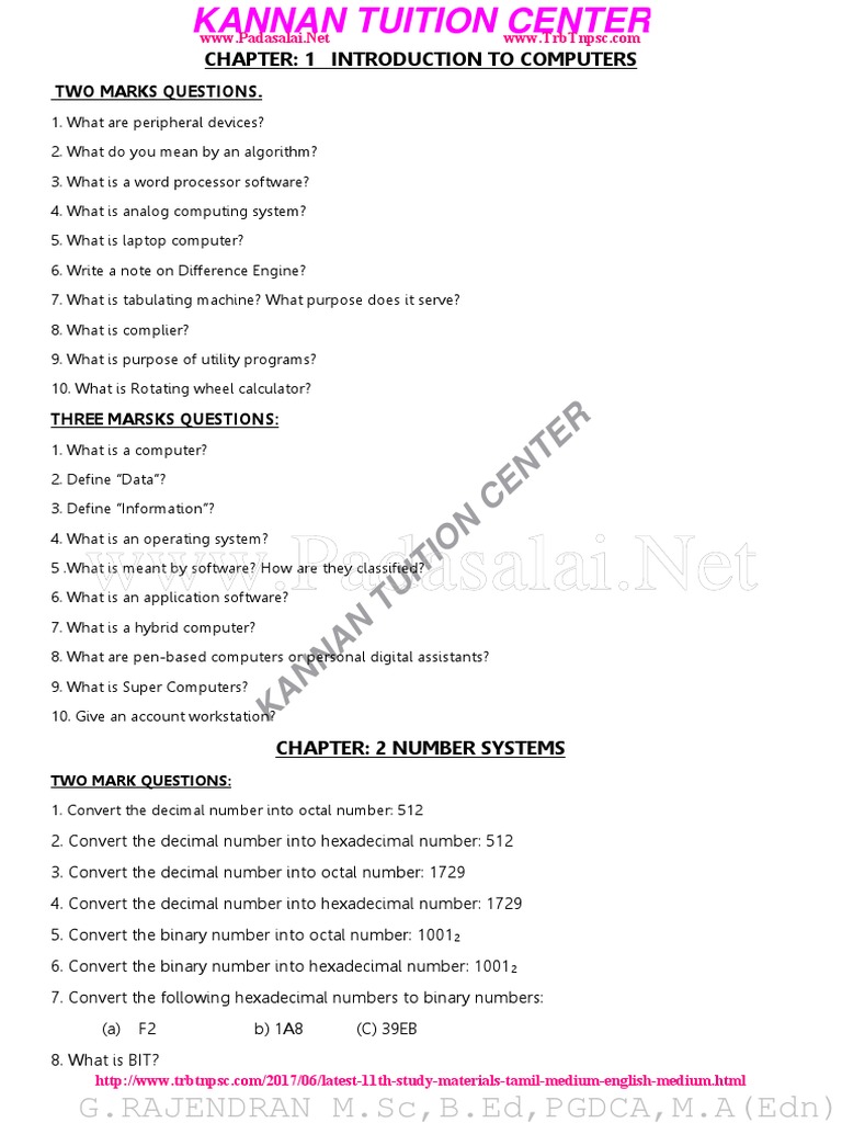 11th Computer Science Important Questions Em Computer Network Inputoutput 