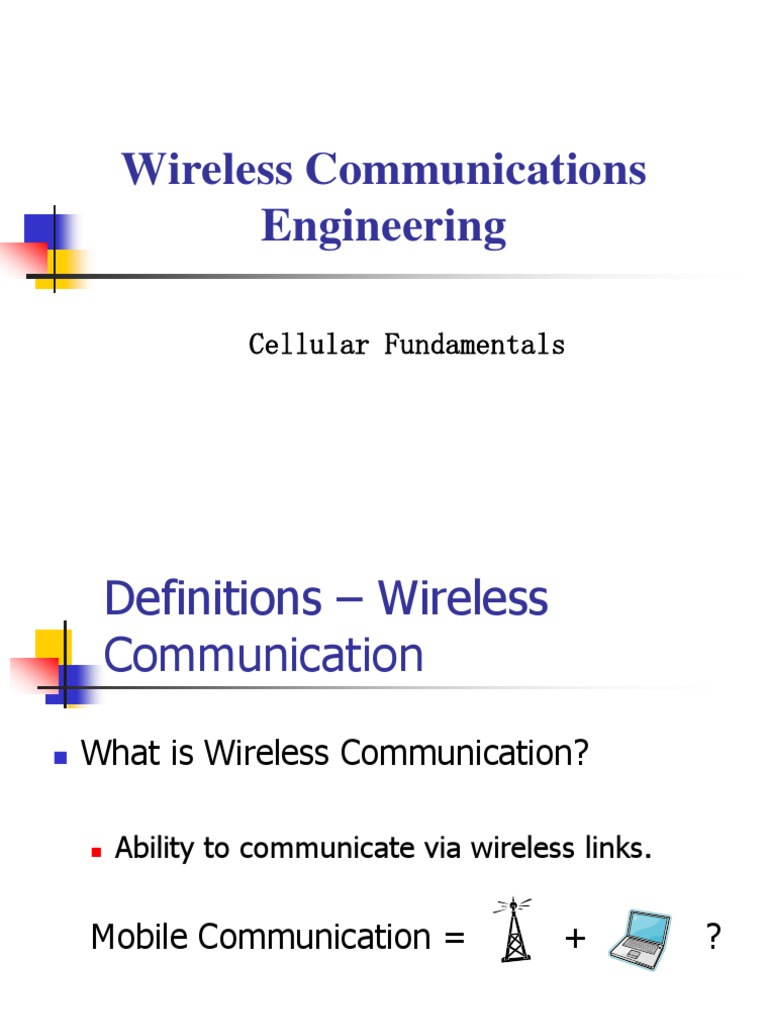 Wireless Communications Engineering: Cellular Fundamentals | PDF ...