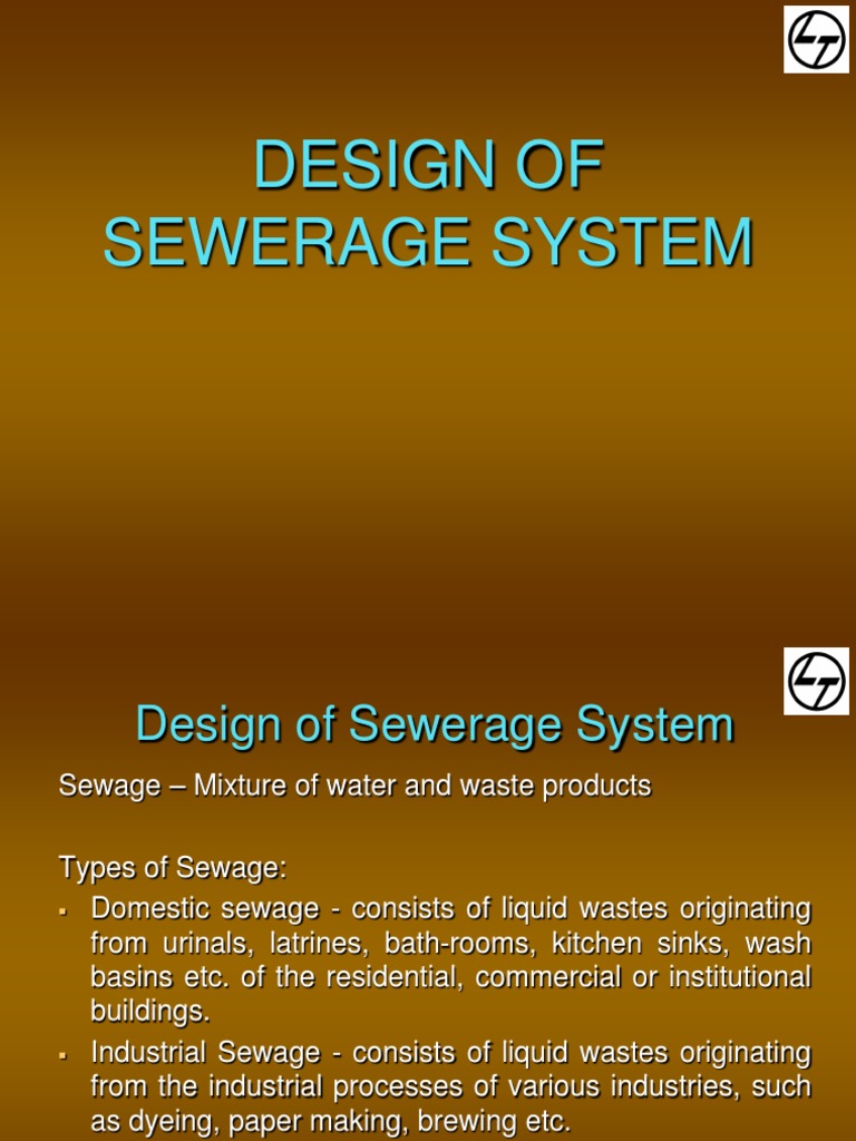 Design of Sewerage System | PDF | Sanitary Sewer | Sewage