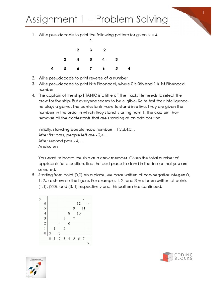 Assignment 1 Problem Solving Pdf Pdf Algorithms Computer