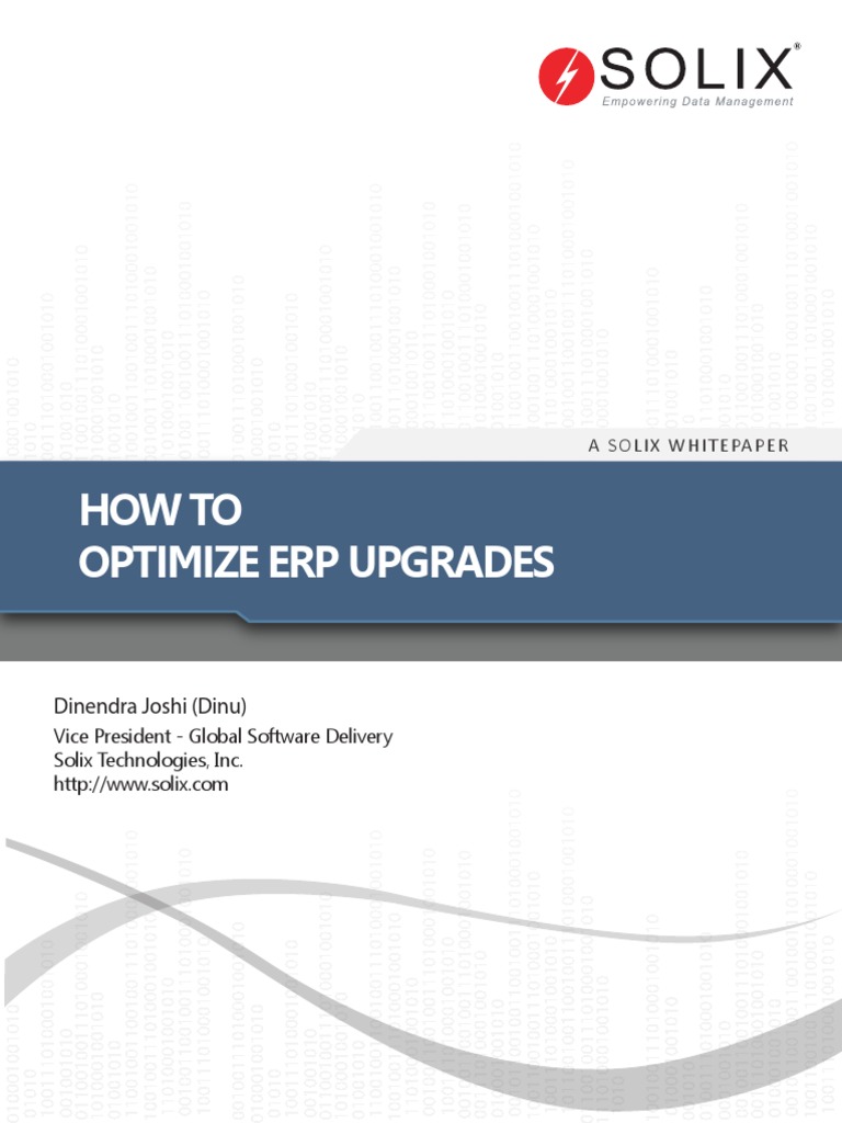 How To Optimize ERP Upgrades | PDF | Enterprise Resource Planning ...