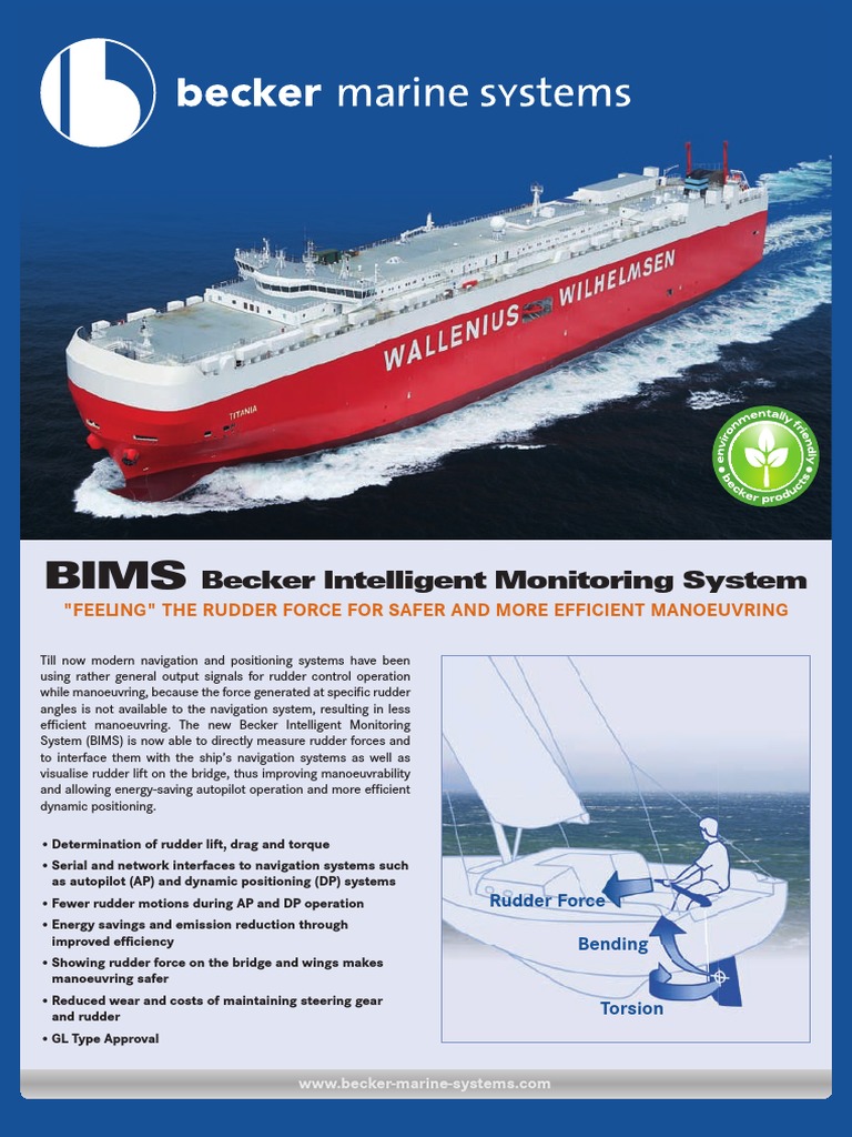 Becker Intelligent Monitoring System BIMS PDF | PDF | Rudder | Transport
