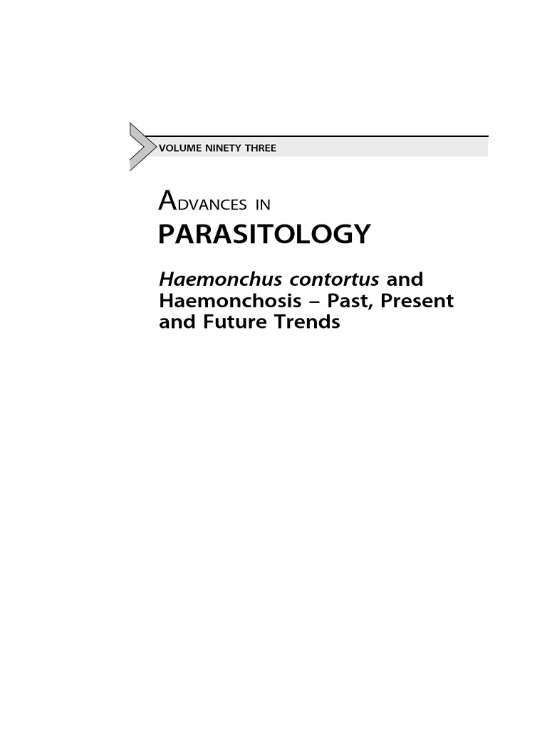 (Advances in Parasitology 92) Xiao-Nong Zhou, Shi-Zhu Li, Jürg Utzinger ...