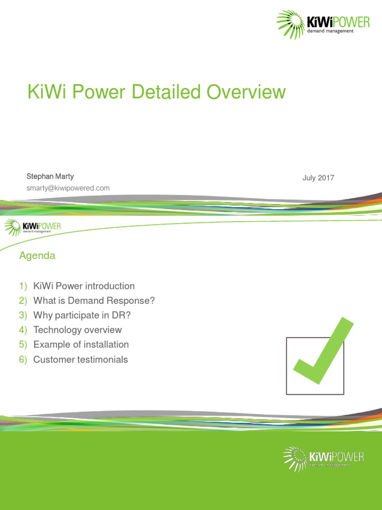 KiWi Power Overview 19072017 | Electrical Grid | Technology