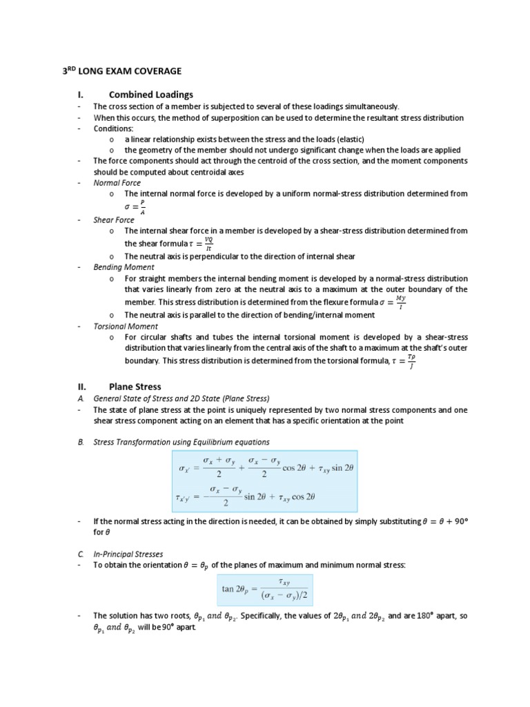 Combined Loadings and Failure Theories | PDF | Yield (Engineering ...