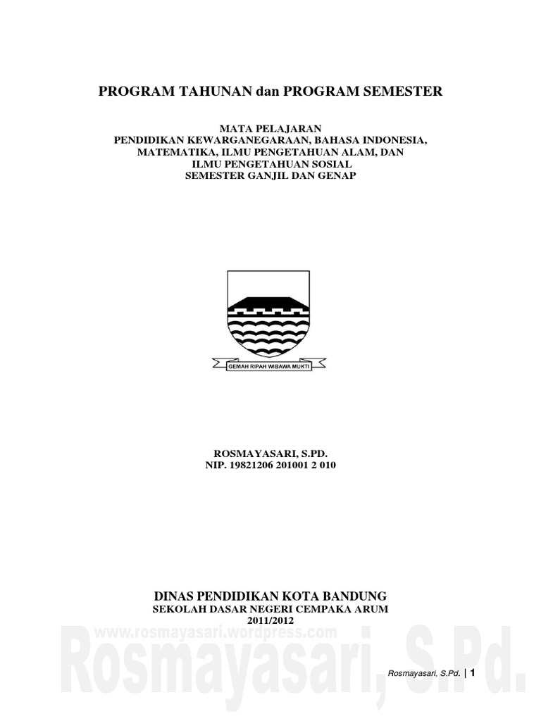 Prota dan Promes SD Kelas V 2011/2012 | PDF