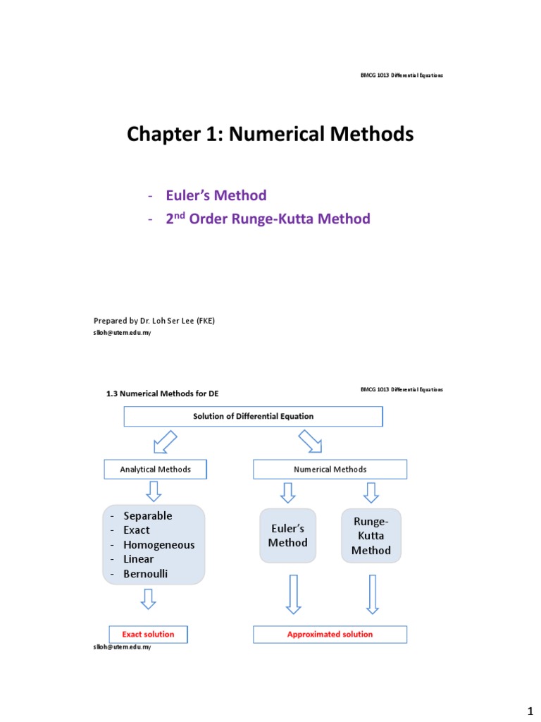 Chapter 1 Numerical Methods | PDF | Differential Equations | Numerical ...