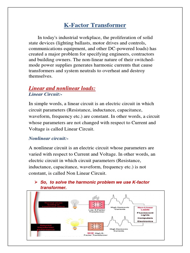 K-Factor Transformer Solves Harmonic Problems | PDF | Transformer ...