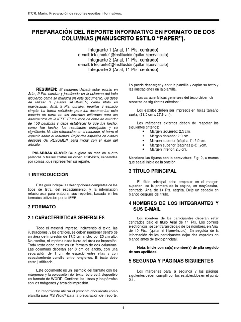 Formato Iee | PDF | Soporte | Texto
