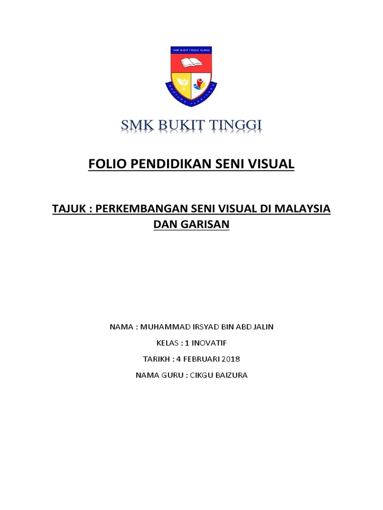 Folio Pendidikan Seni Visual | PDF