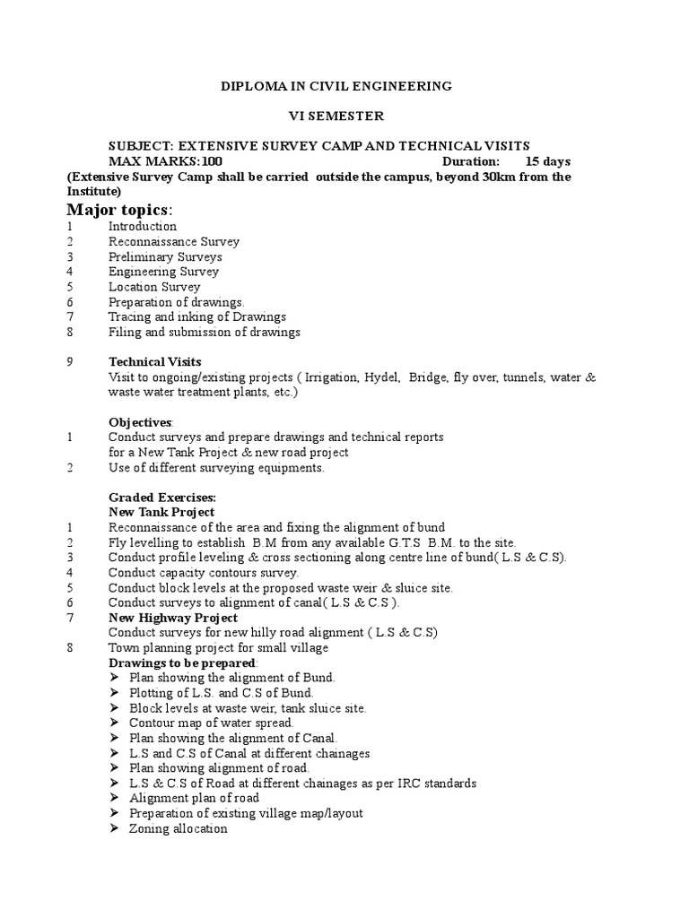 Extensive Survey Project | PDF | Surveying | Civil Engineering