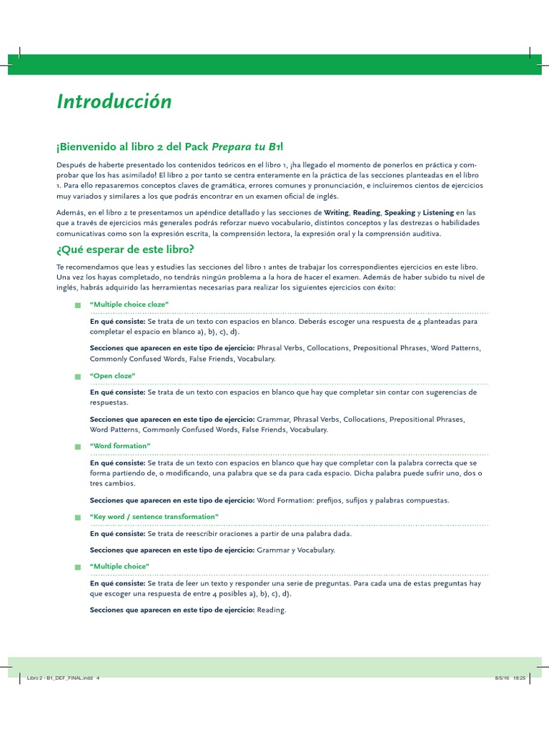 B 1 Libro 2 Web | PDF | Frase | Gramática