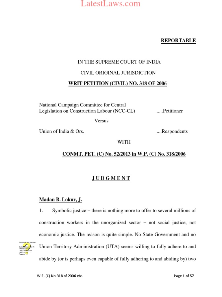Supreme Court Ruling on BOCW Cess | PDF | Welfare | Taxes