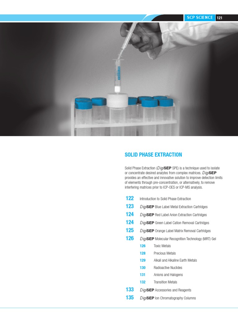 Solid Phase Extraction | PDF | Chromatography | Chemical Compounds