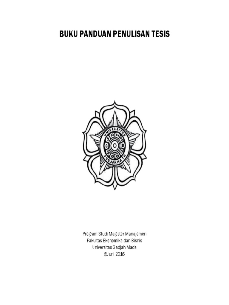 Panduan Tesis MM UGM Juni 2016 PDF | PDF