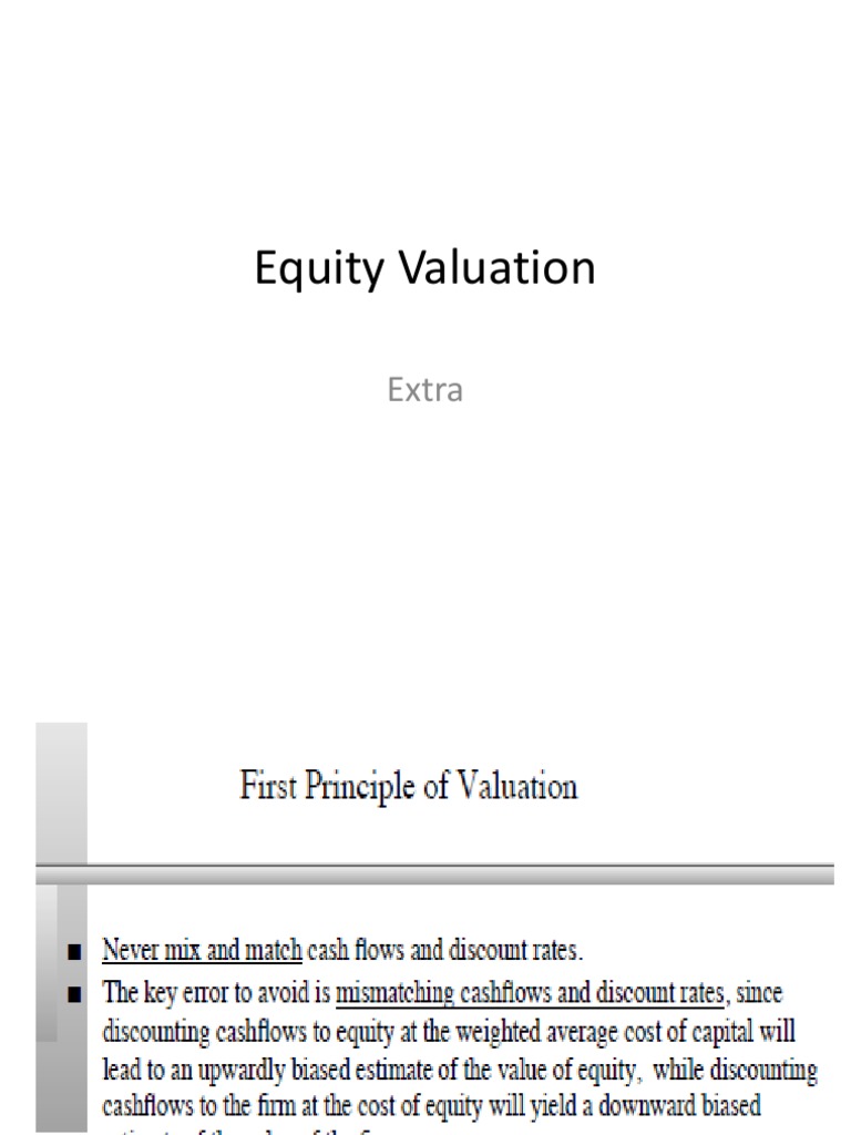 Valuation Extra Damodaran | PDF