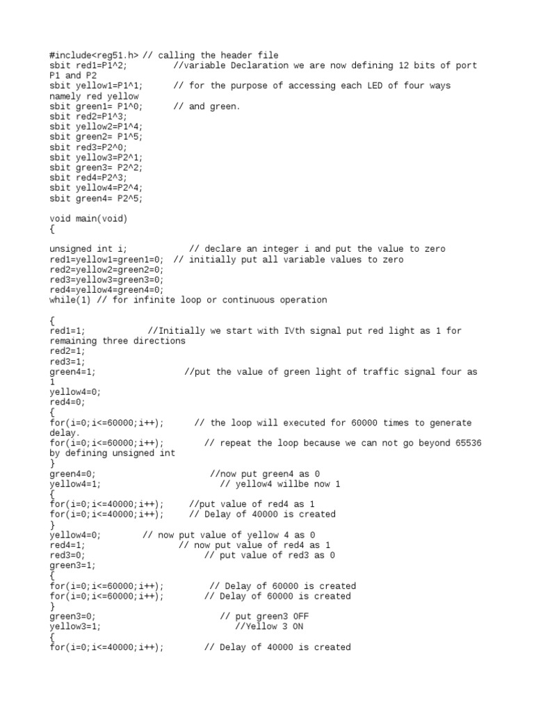 Traffic Light | PDF | Integer (Computer Science) | Software Development