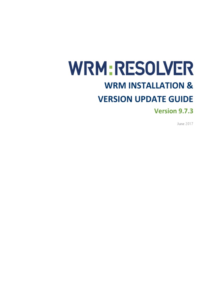 WRM Installation & Version Update Guide 9.7.3 | PDF | Microsoft Sql ...