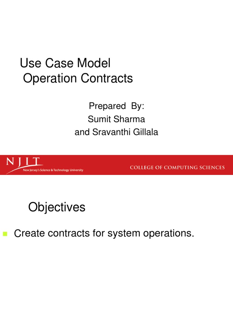 Operation Contracts | PDF | Use Case | Conceptual Model